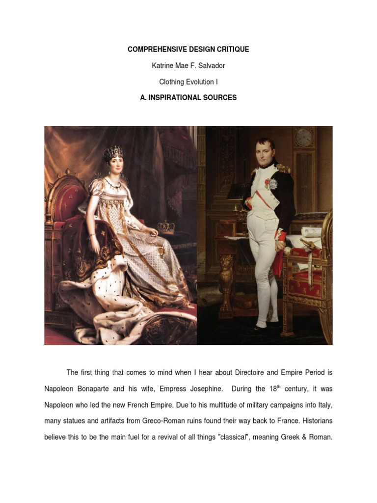 Directoire and Empire Period Fashion | PDF | Fashion | Clothing