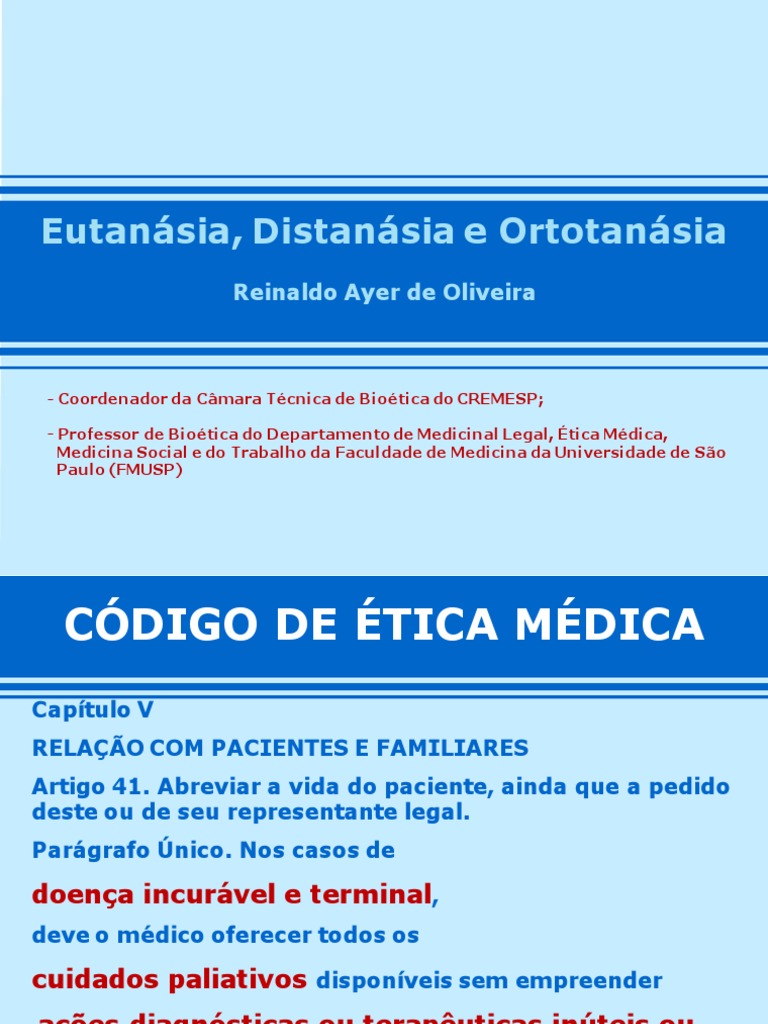 Eutanasia Distanasia Ortotanasia 24junho 2010 | PDF