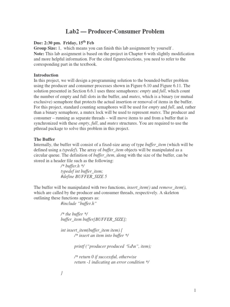Lab2 Pdf Pdf Thread Computing Concurrent Computing