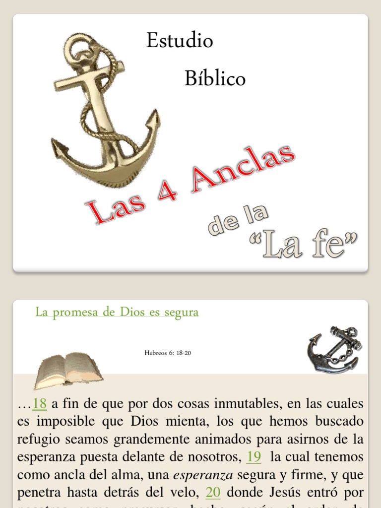 4 Anclas de La Fe - PPSX | PDF | Cristo (título) | Fe