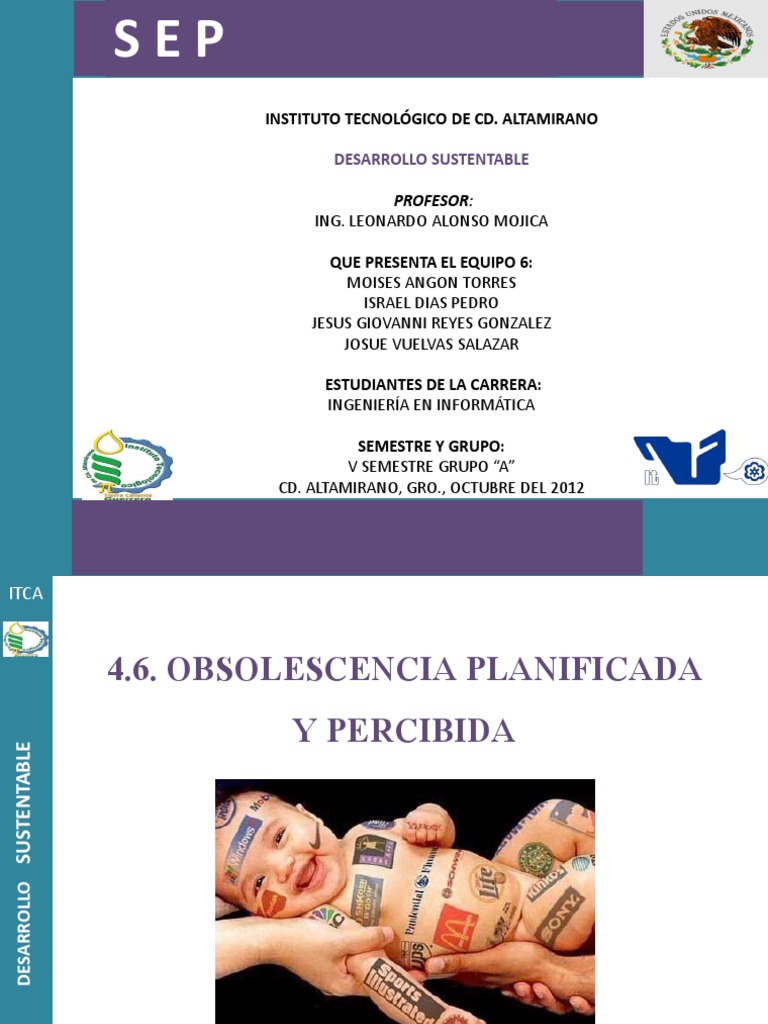 4.6- Obsolescencia Planificada y Percibida | Economias | Tecnología