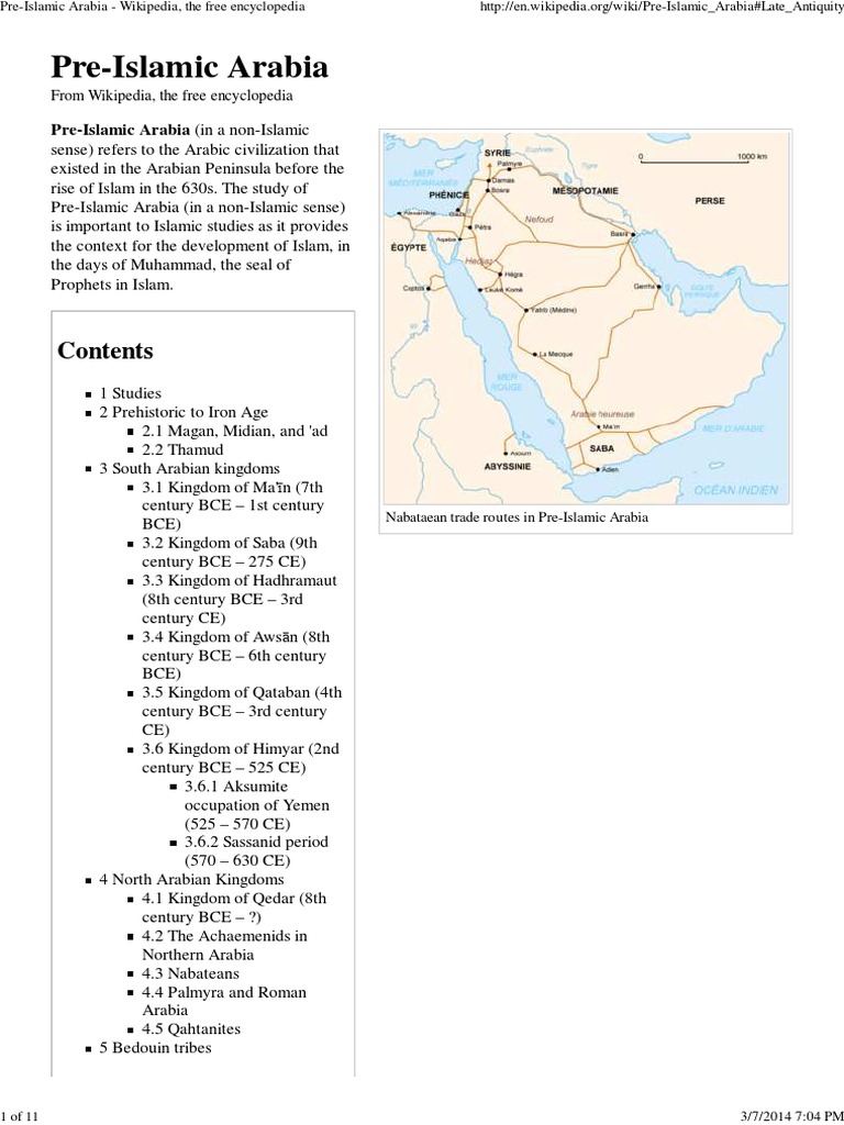 Pre-Islamic Arabia - Wikipedia, The Free Encyclopedia | PDF | Yemen ...