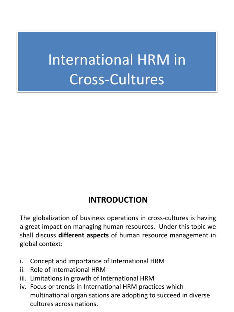 Cross Culture MGT | PDF | Human Resource Management | Human Resources