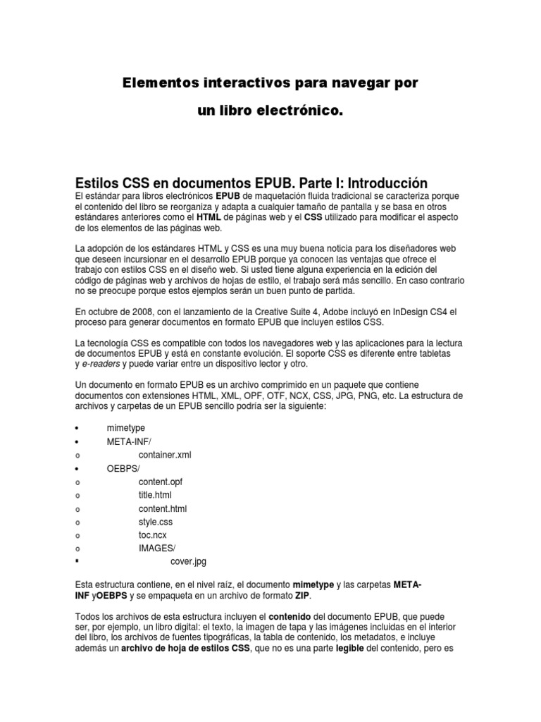 Elementos Interactivos para Navegar PDF | PDF | Hojas de estilo en ...