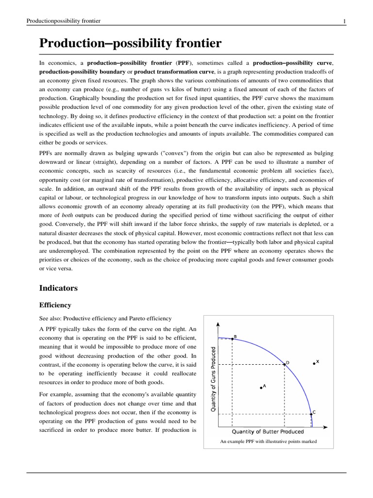 Understanding Production Possibilities Frontier | PDF | Economic ...