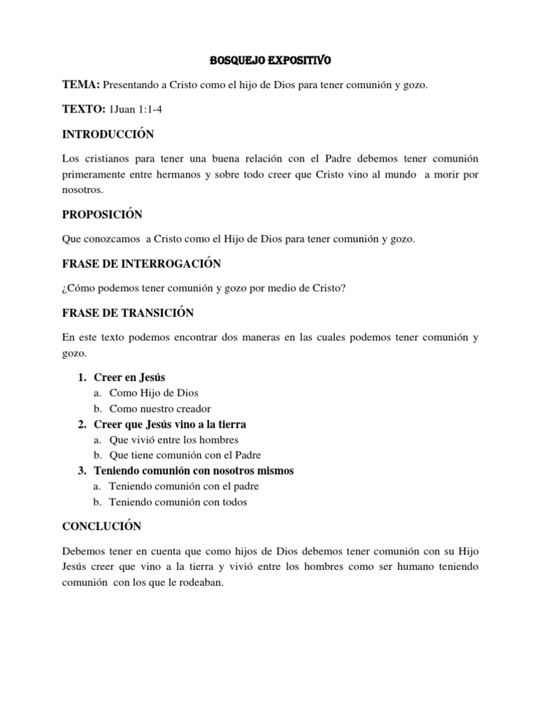 Bosquejos de Juan | PDF | eucaristía | antecristo