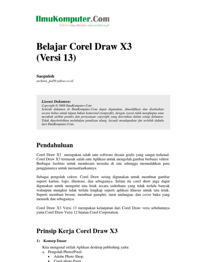Sepuluh Belajar Corel-Draw | PDF