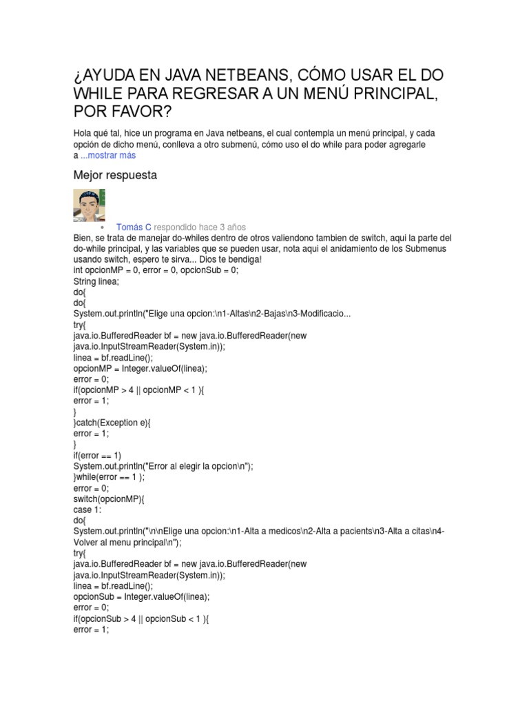 Ayuda en Java Netbeans | PDF | Java (lenguaje de programación) | Plataformas de computación