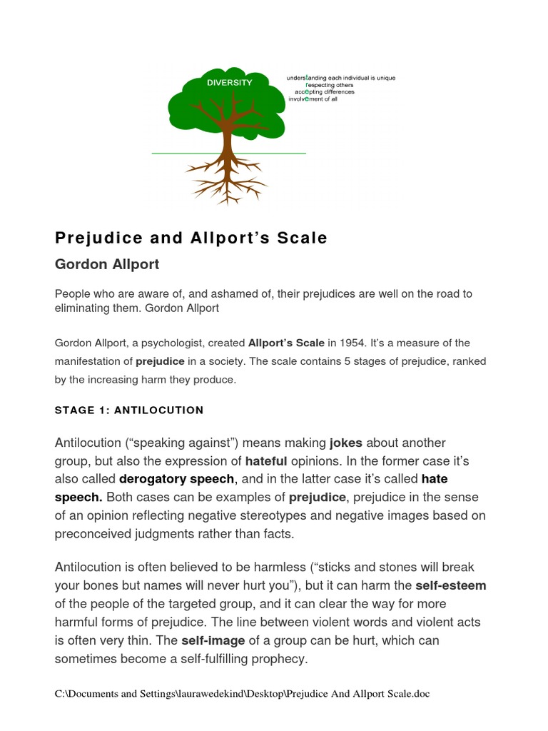 Prejudice and Allport Scale.sflb (1) | Prejudices | Genocides