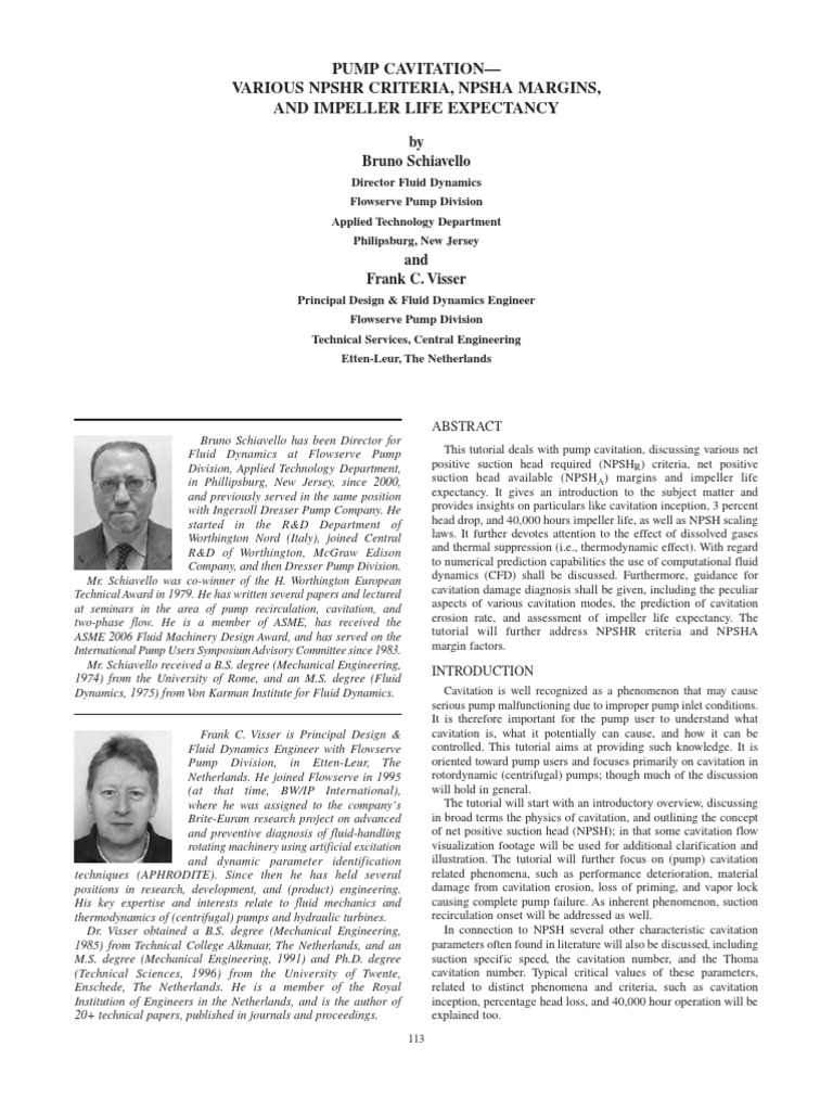 NPSH Margin | PDF | Pump | Temperature