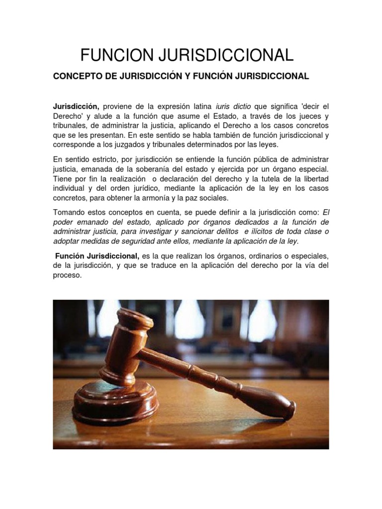 Funcion Jurisdiccional 2 | PDF | Jurisdicción | Ley procesal