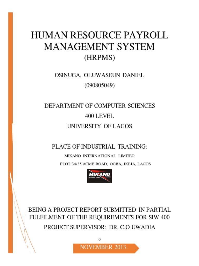 Human Resource Payroll Management System | PDF | Payroll | Databases