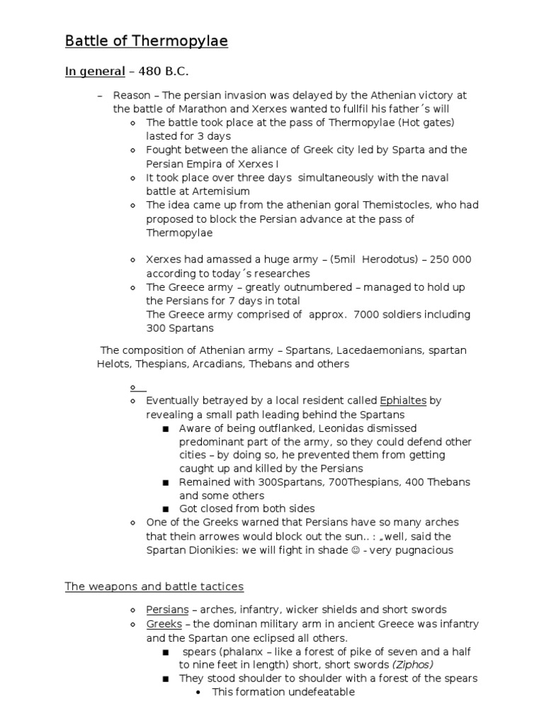 Battle of Thermopylae | PDF | 1st Millennium Bc | Military Science