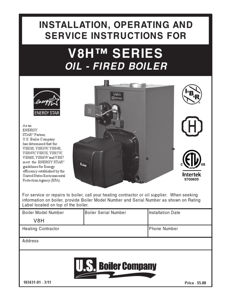 Burnham Boiler v8h_manual | Boiler | Water Heating | Free 30-day Trial ...