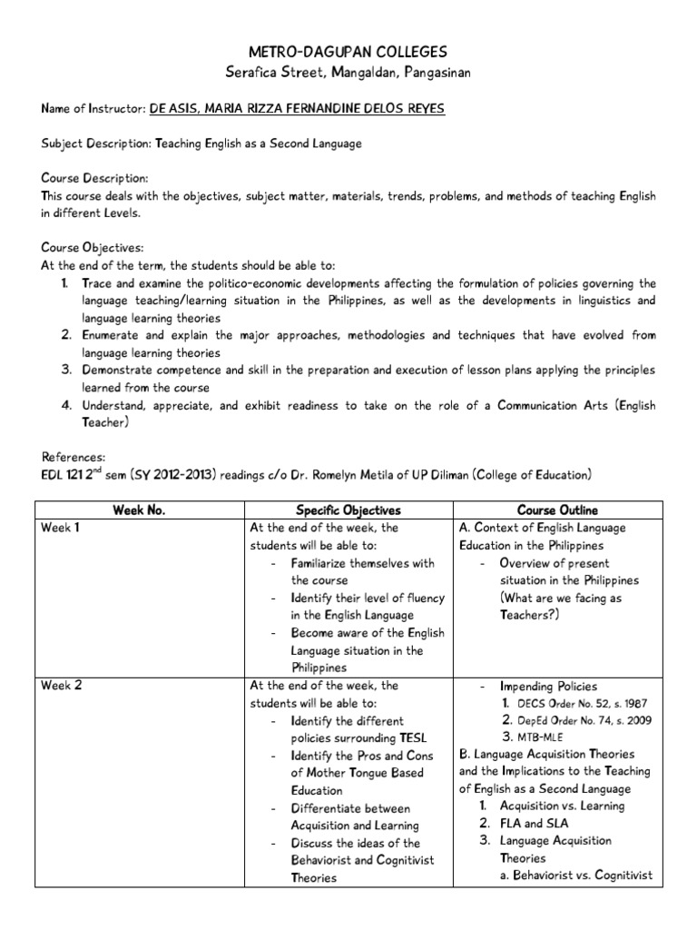 teaching-english-as-a-second-language-course-syllabus-segundo-idioma