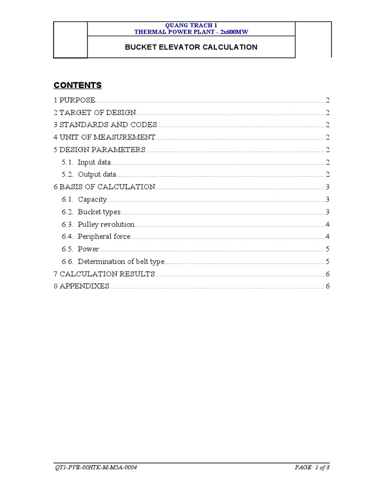 Bucket Elevator Capacity Calculation Guide | PDF | Belt (Mechanical ...