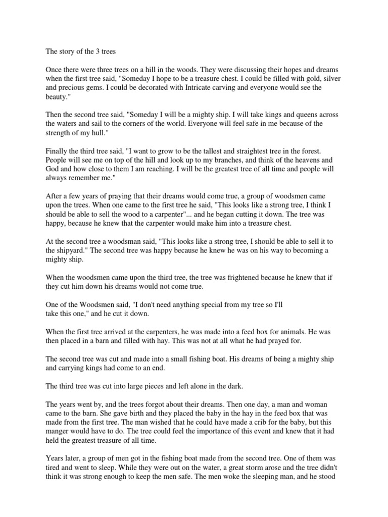 The Story of The 3 Trees | PDF