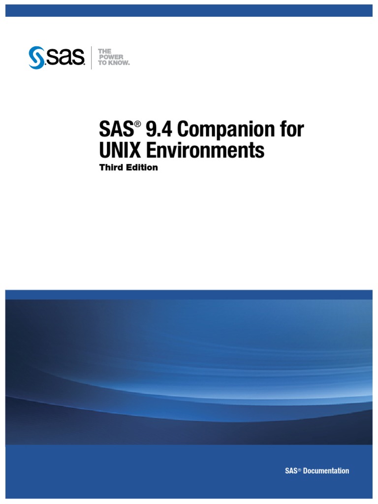 SAS® 9.4 Companion For UNIX EnvironmentsThird EditionSAS | PDF | Ellipsis | Parameter (Computer ...