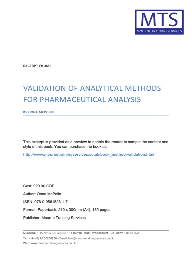 Preview Book Method-Validation | PDF | Standard Deviation | Verification And Validation