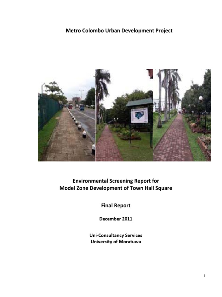Metro Colombo Urban Development Project: December 2011 | PDF | Road ...