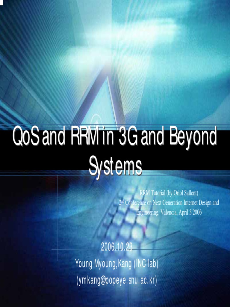 Resource and Radio Resource Management Techniques for 3G and Beyond ...