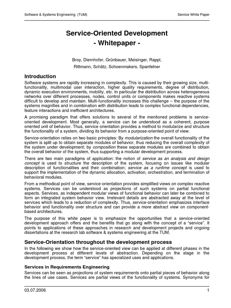 Service-Oriented Development | PDF | Service Oriented Architecture | System