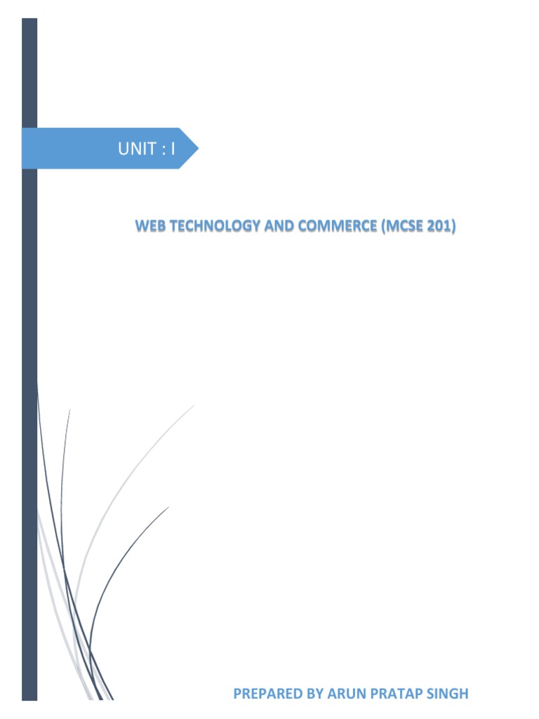 Web Technology and Commerce Unit-1 by Arun Pratap Singh | PDF | Domain Name System | Internet ...