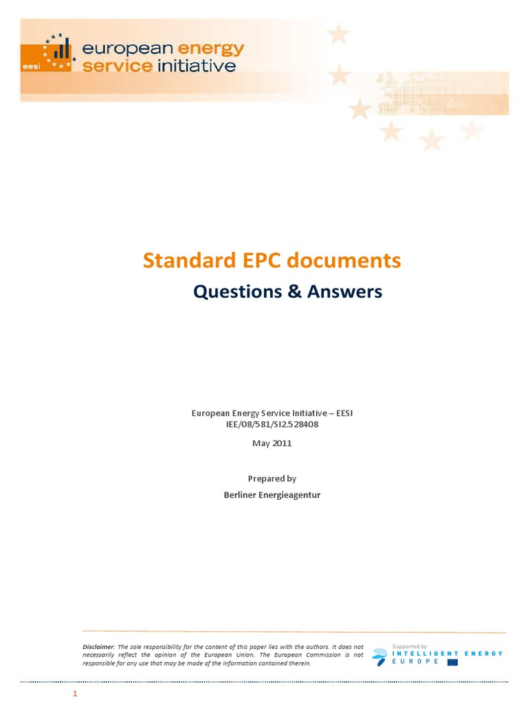 Standard EPC Documents: Questions & Answers | PDF | Economies | Energy ...