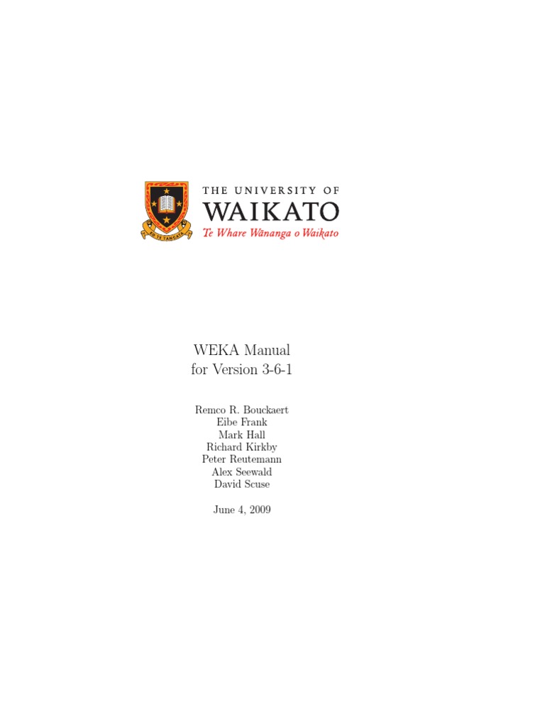 WEKA Manual For Version 3-6-1 | PDF | Cross Validation (Statistics) | Statistical Classification