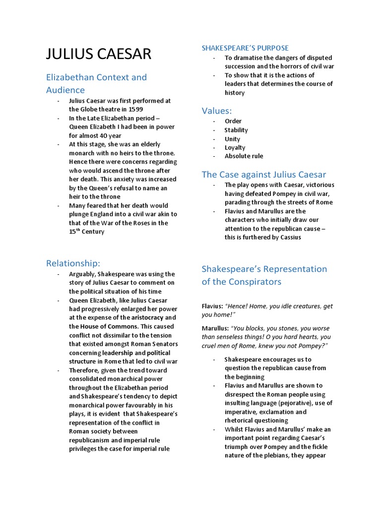 Julius Caesar Perspectives | PDF | Marcus Junius Brutus The Younger ...