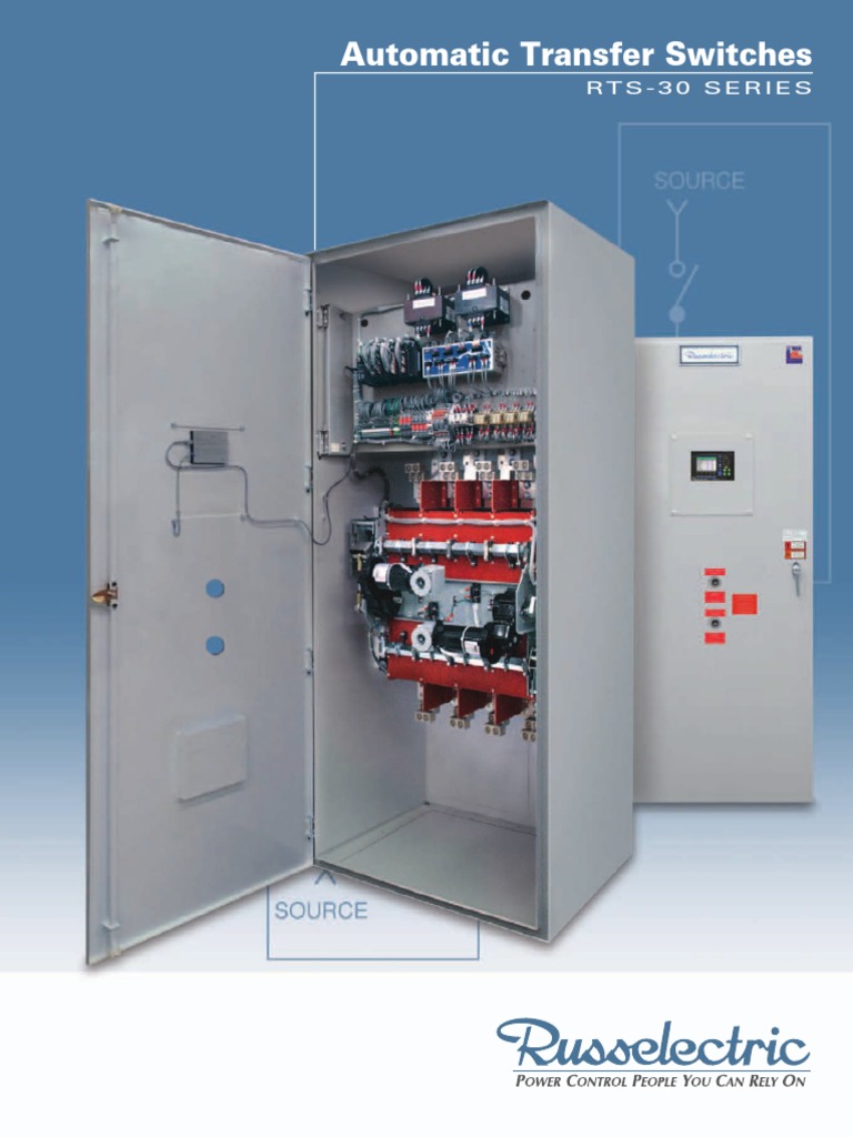 12 243 RTS 30 Series ATS Brochure | PDF | Switch | Electric Generator