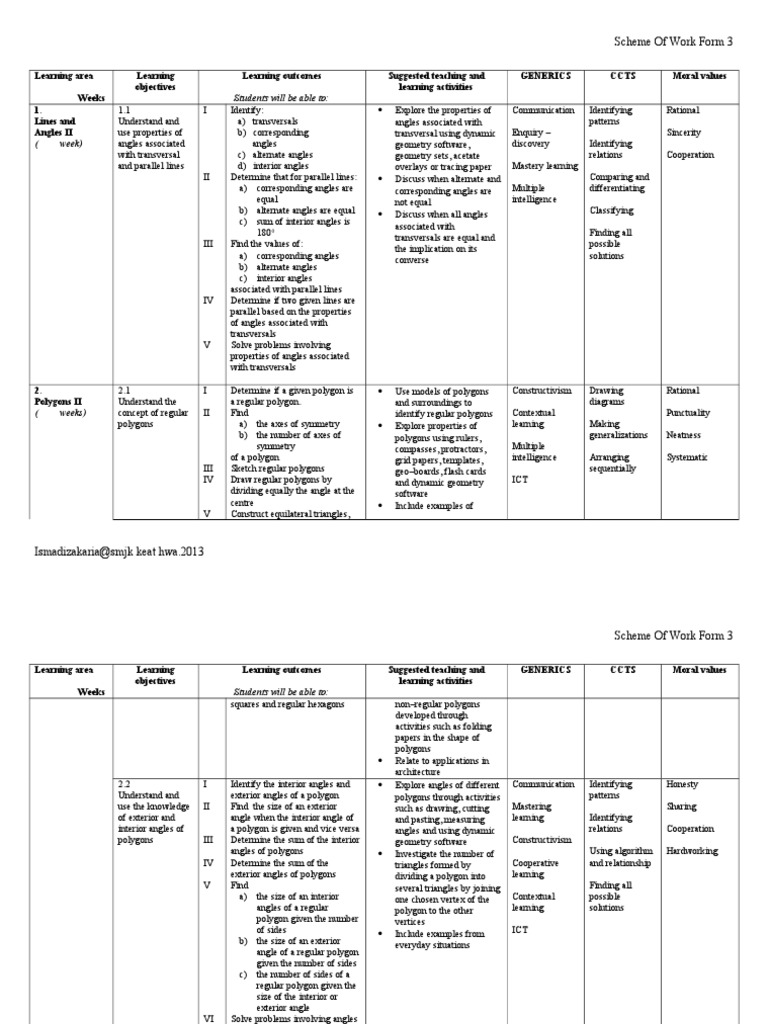 Mathematics Form 3 | PDF | Trigonometric Functions | Volume