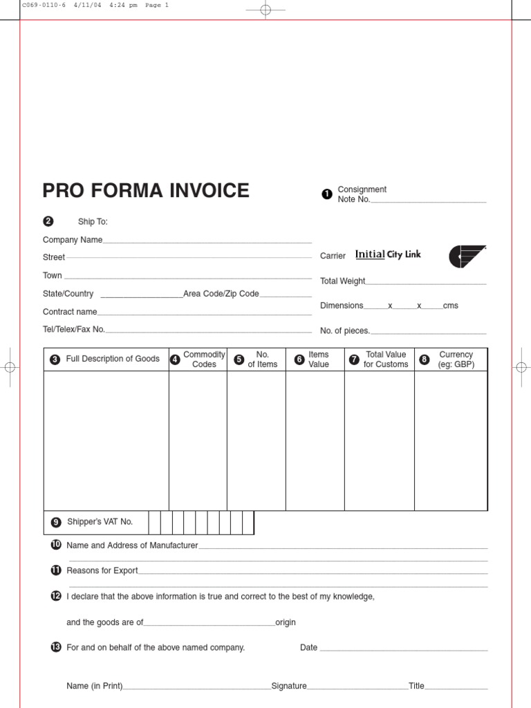 24 Proforma Invoice | PDF | Pro Forma | Customs