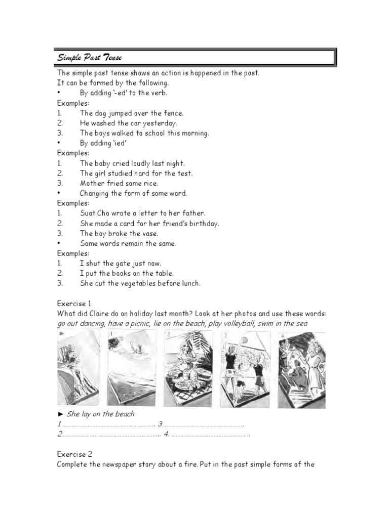 f1 Simple Plast Tense | Download Free PDF | Stairs | Cooking