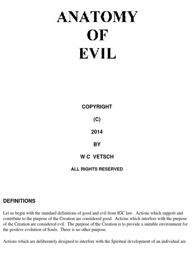 Anatomy of Evil | PDF | Satanism | Baptism