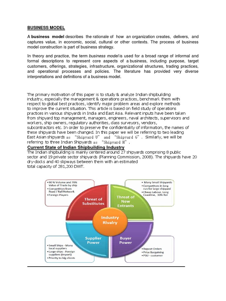 Business Model of Shipyard | PDF | Shipyard | Business Model