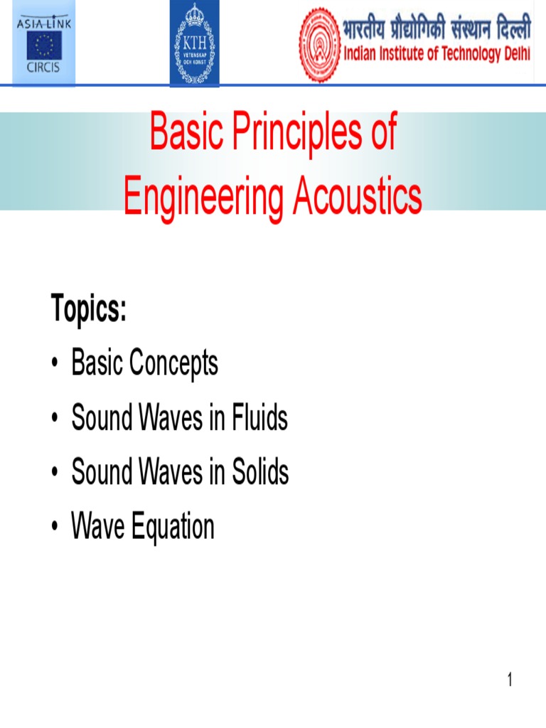 Chapter 1 Basic Principles | PDF | Waves | Sound