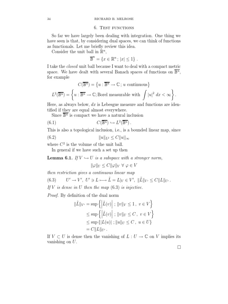 Section 6 | PDF | Metric (Mathematics) | Continuous Function
