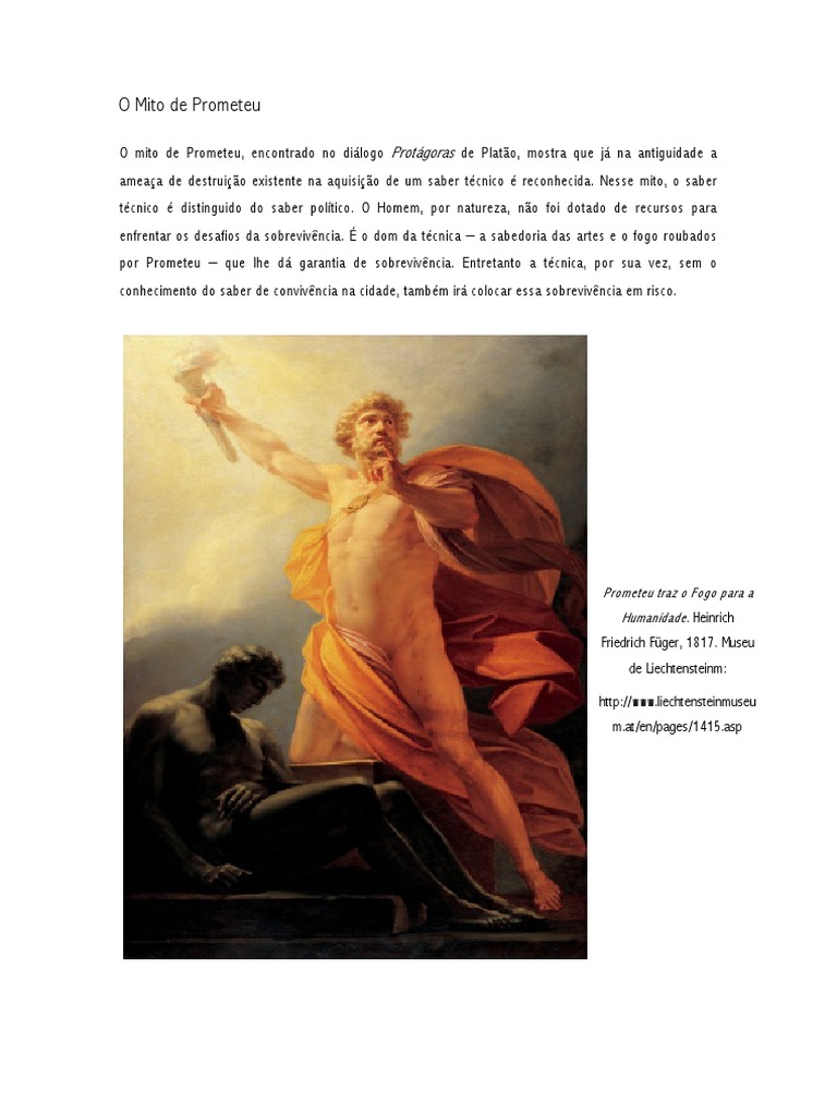 O Mito de Prometeu | PDF | Prometeu | Atena