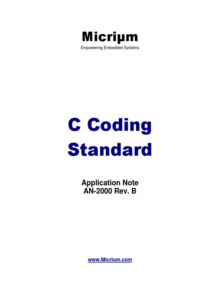 C Coding Convention | PDF | Computer Programming | Software Engineering