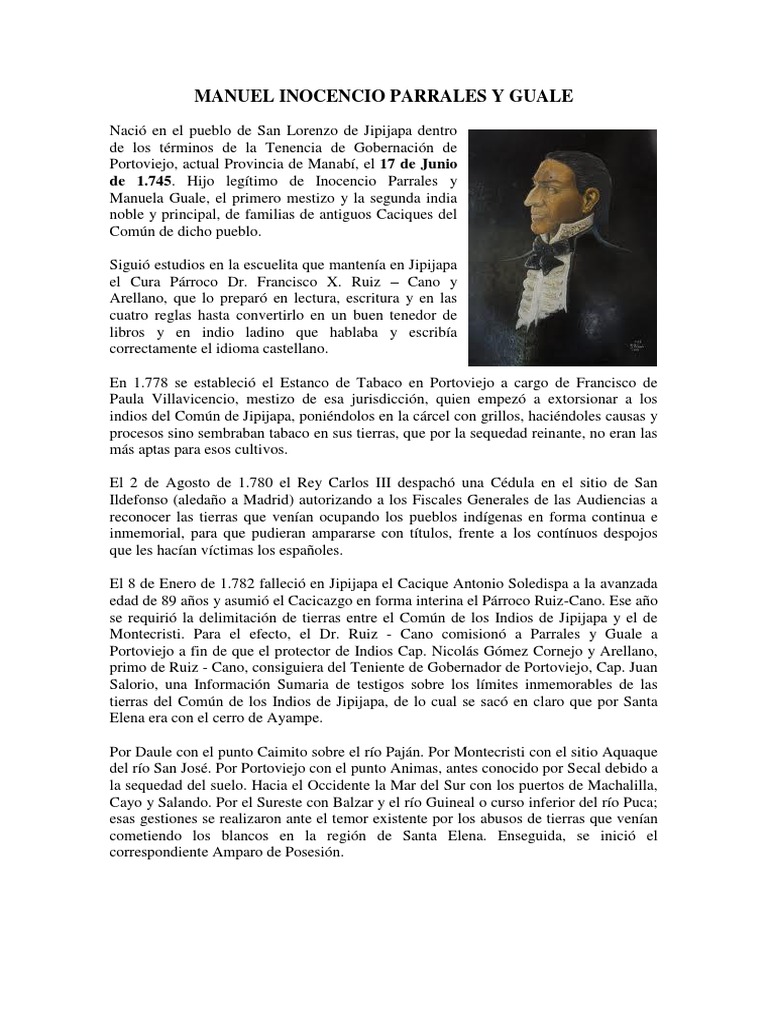 Manuel Inocencio Parrales y Guale | PDF | Conflicto armado | Agitación