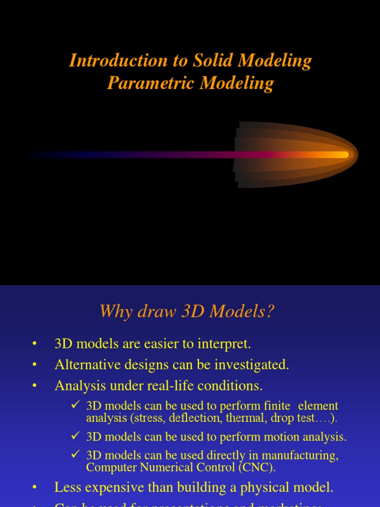 Intro to Solid Modeling Techniques | PDF | 3 D Modeling | Computer ...