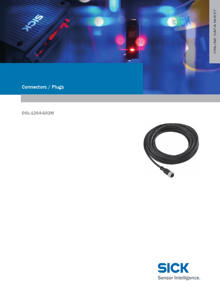 Sensor Conector DOL 1204 G02M | PDF | Cable | Electrical Connector