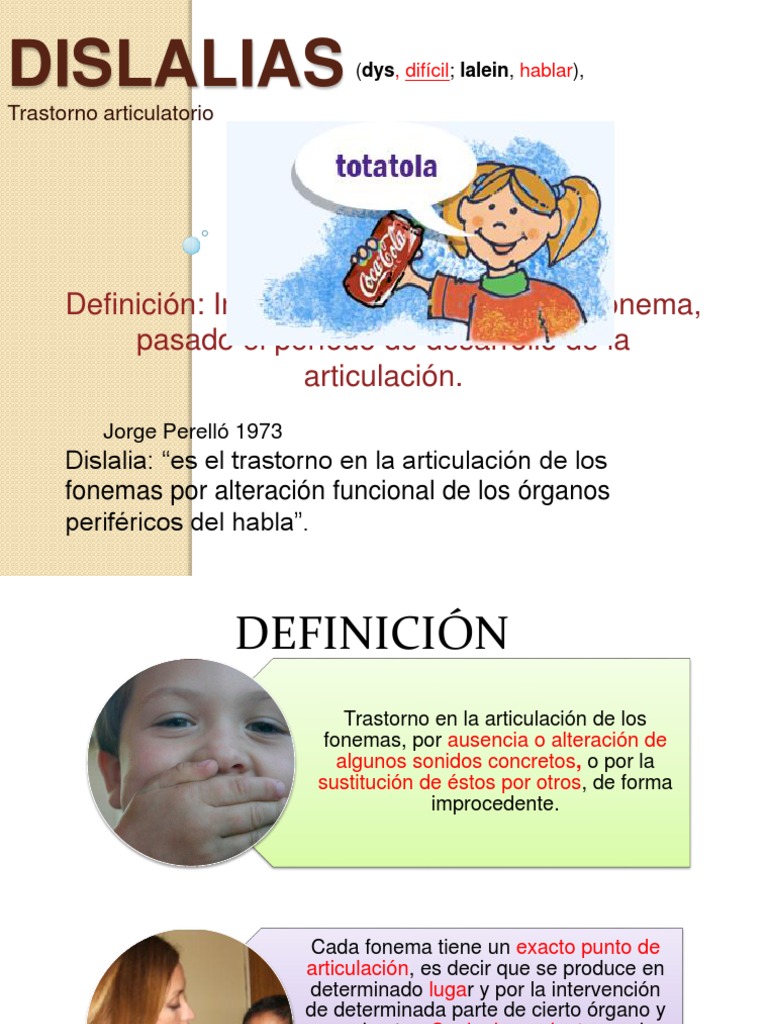 Definición y Tipos de Dislalia | PDF | Lingüística | Comunicación humana