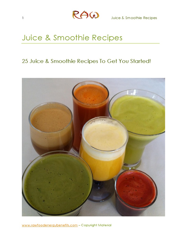 25 Free Juice Smoothie Recipes | PDF | Smoothie | Leaf Vegetable