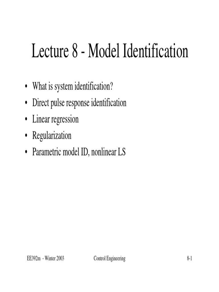 Lecture8 ID | PDF | Regression Analysis | Linear Regression