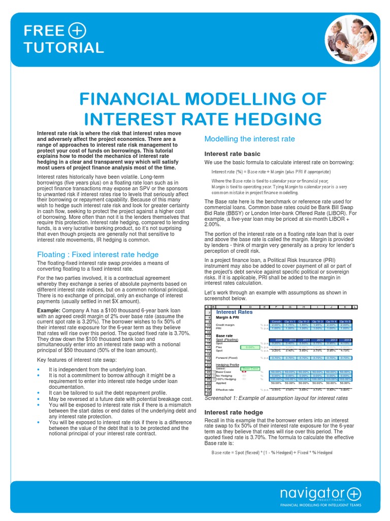 Financial Modelling of Interest Rate Hedging: Free Tutorial | Download ...