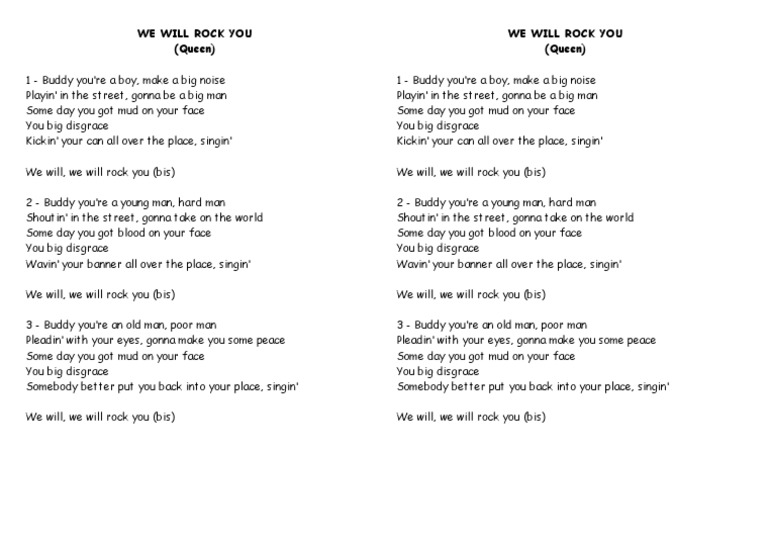 We Will Rock You | PDF