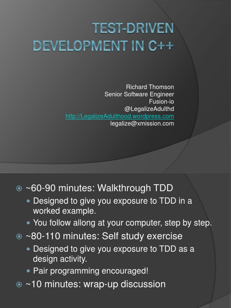Test Driven | PDF | Class (Computer Programming) | Test Driven Development