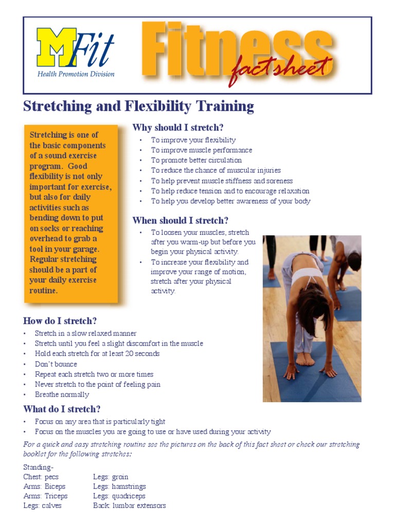 Stretching and Flexibility Training: Why Should I Stretch? | PDF